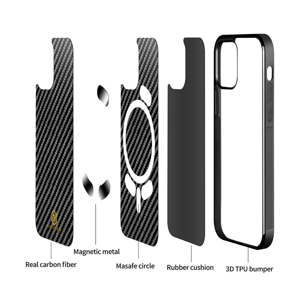 MONOCARBON | Carbon Fiber MagSafe Case for iPhone 12/12 Pro/12 Pro Max ...