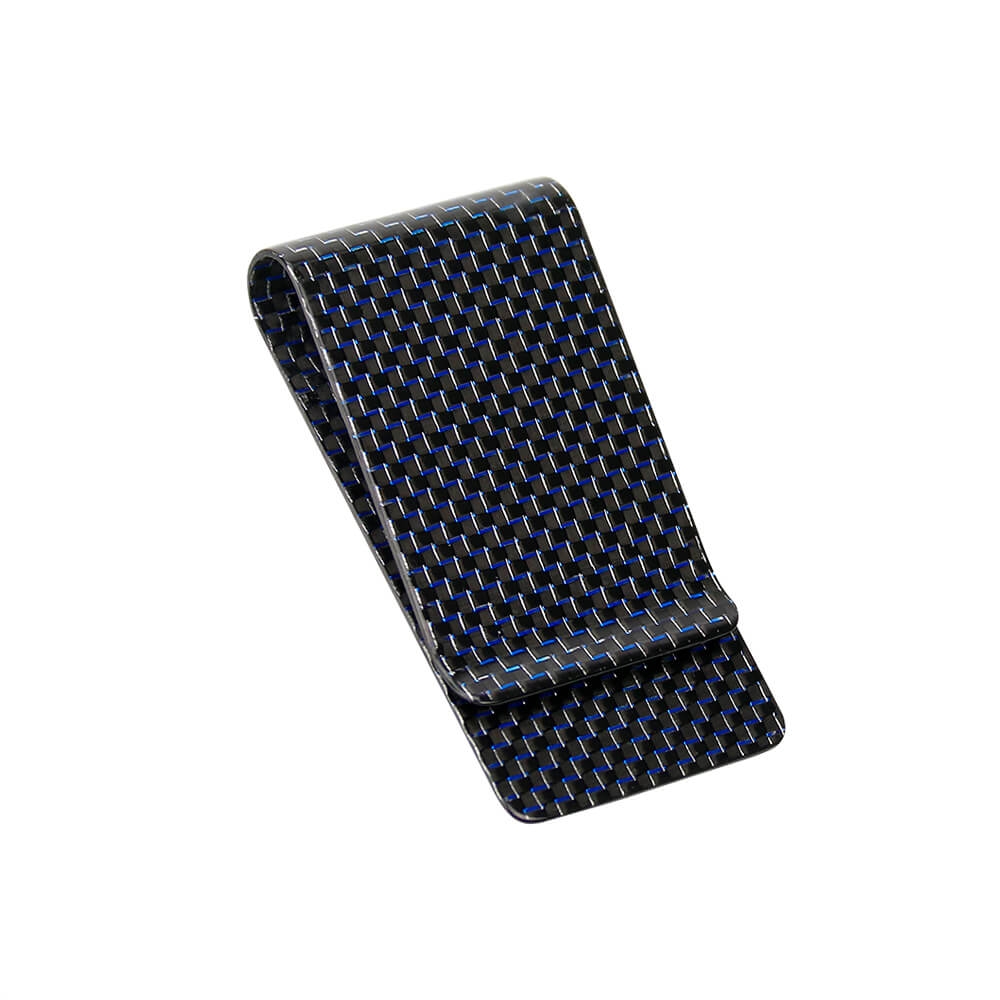 MONOCARBON | Carbon Fiber Money Clips | Titanium Blue