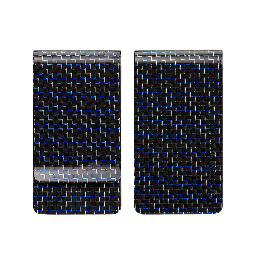 MONOCARBON | Carbon Fiber Money Clips | Titanium Blue