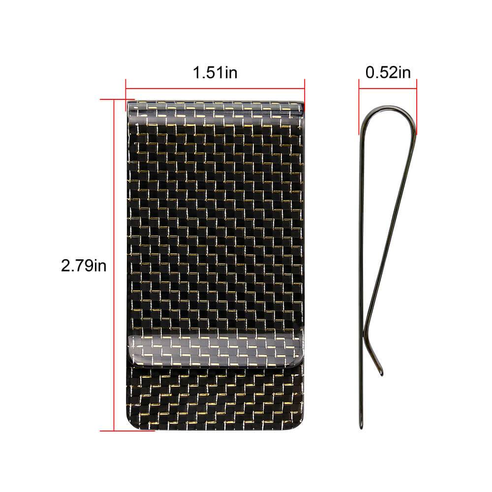 MONOCARBON | Carbon Fiber Money Clips | Titanium Gold